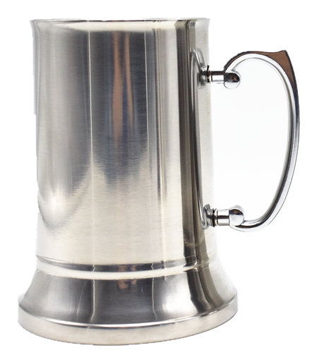 Double-Walled Stainless Steel Beer Tankard - BeerAddicted